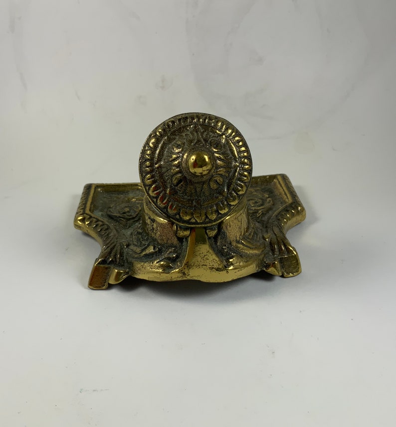 Vintage BRASS INKWELL, Lloyd Pascal & Co., Art Nouveau Style - Etsy