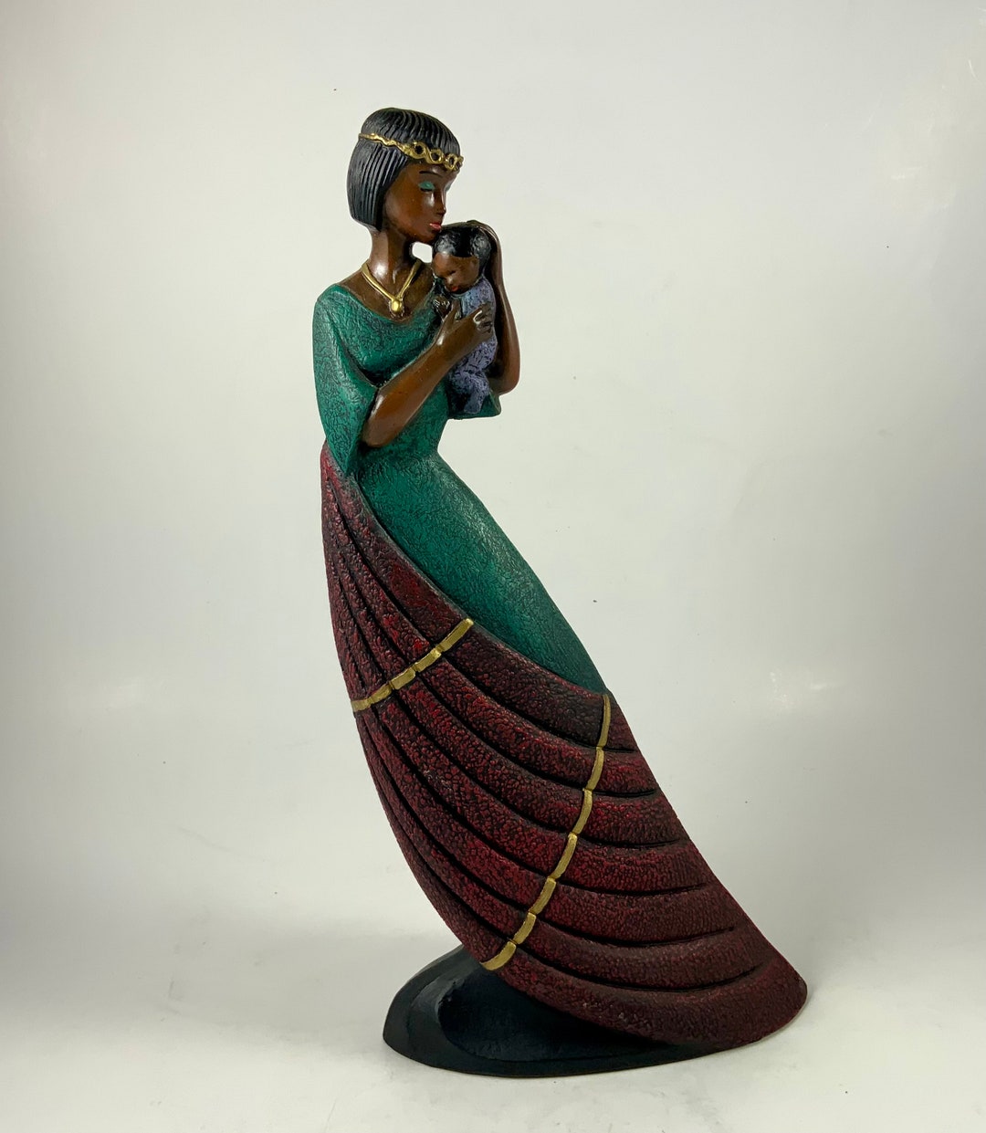 Vintage MOTHER and CHILD, MAHOGANY Princess, Enesco, Parastone ...