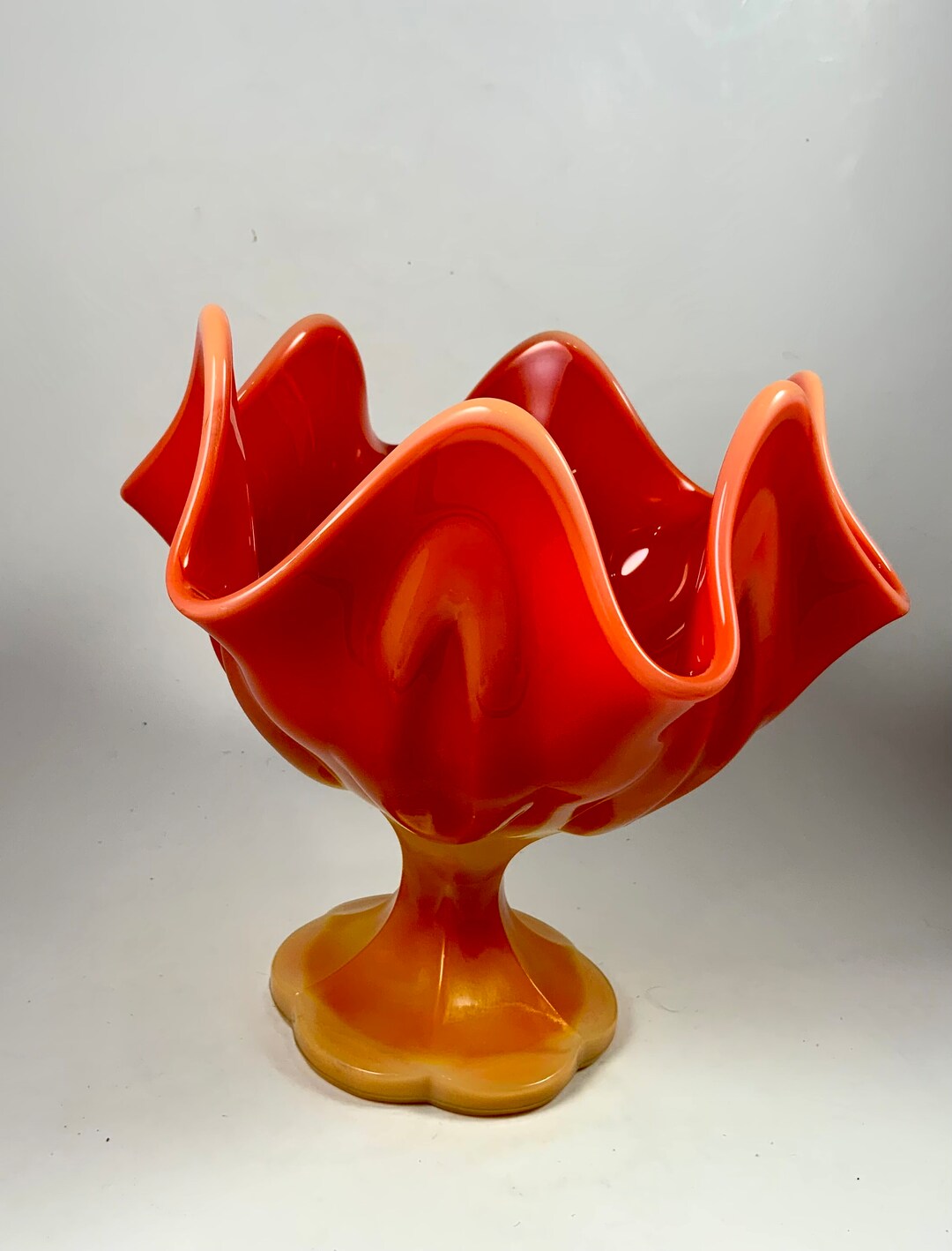 Vintage L. E. SMITH, BITTERSWEET COMPOTE, Pedestal, Bowl, Dish ...