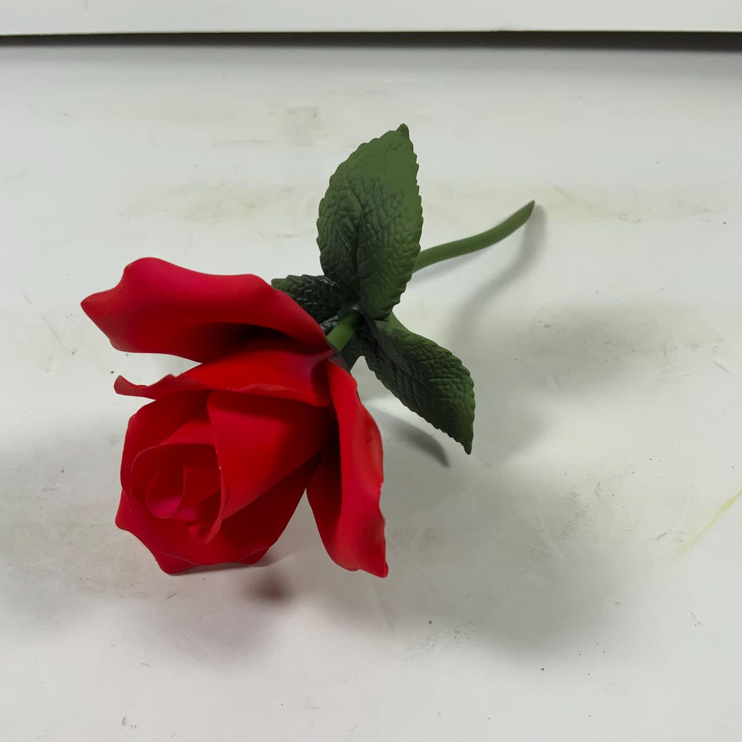 Vintage ANDREA RED ROSE, Long Stem, Porcelain, Decor, Collectables - Etsy