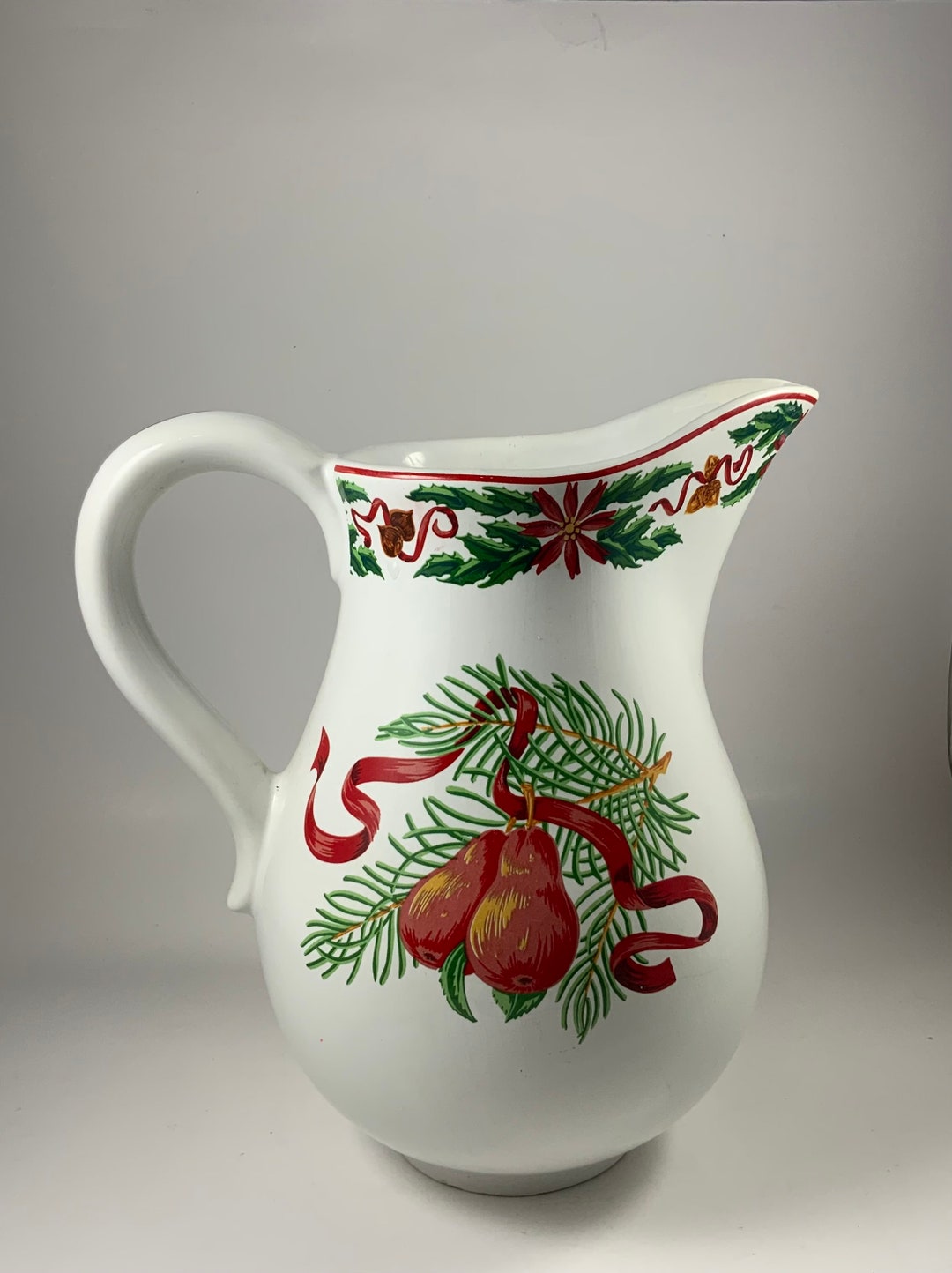 Vintage TIFFANY & CO PITCHER, “tiffany Holly” Christmas, Holiday, Decor ...
