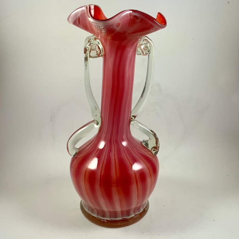 Cranberry Red Murano Vase - Etsy