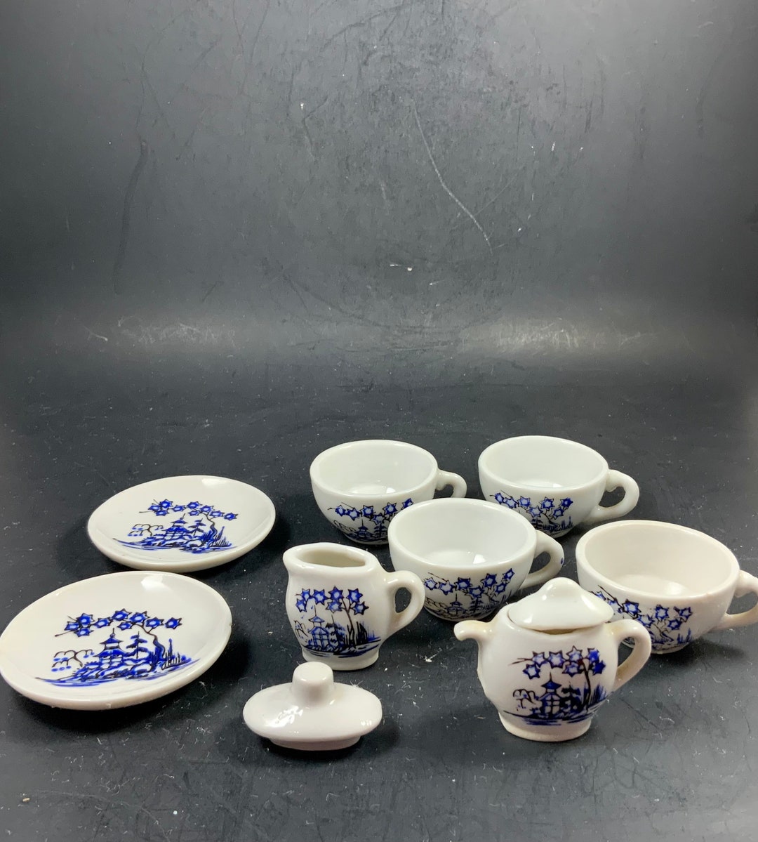 Vintage BLUE TEA SET, Childs Tea Set, Mini, Japan - Etsy