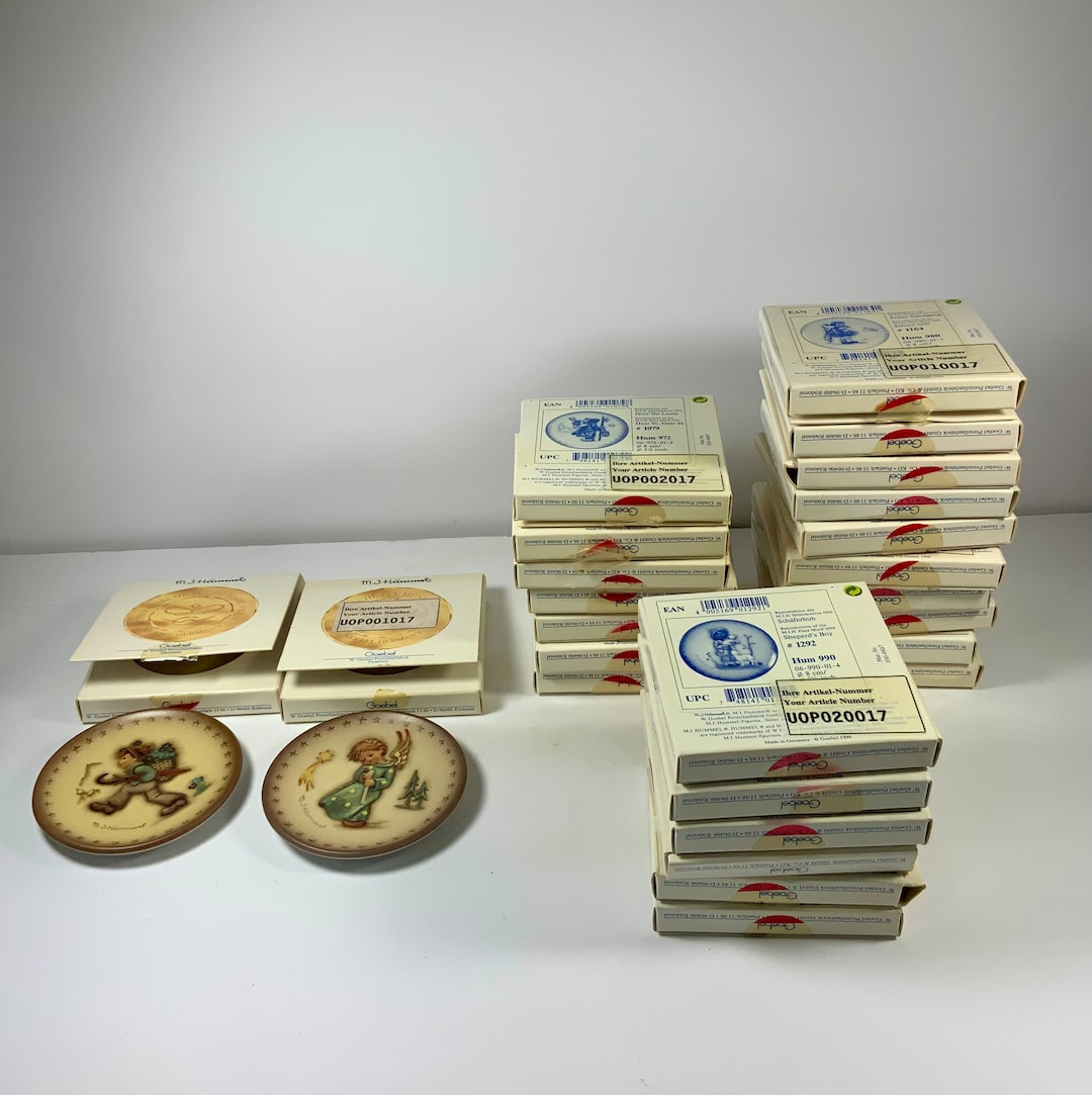 Vintage GOEBEL MJ HUMMEL Mini Plates, Set of 25, Original Boxes, Most ...