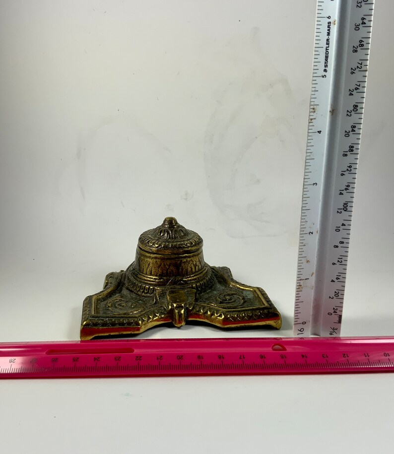 Vintage BRASS INKWELL, Lloyd Pascal & Co., Art Nouveau Style - Etsy