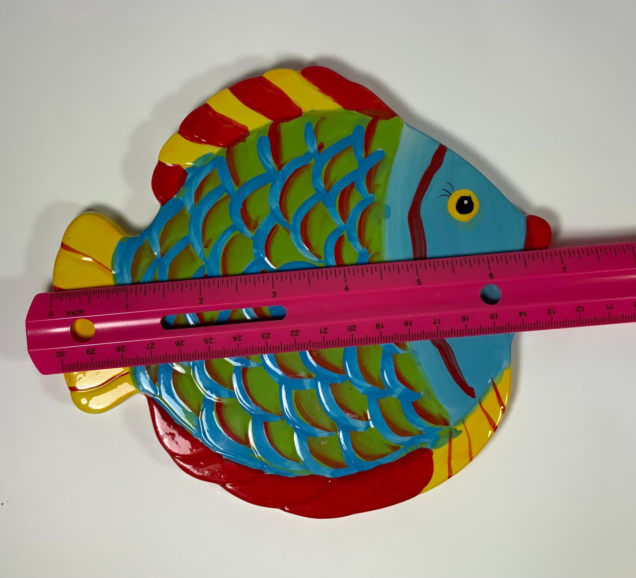 Vintage KISSY FISH DECOR Wall Art Wall Hangings, Bath Decor Beach or ...
