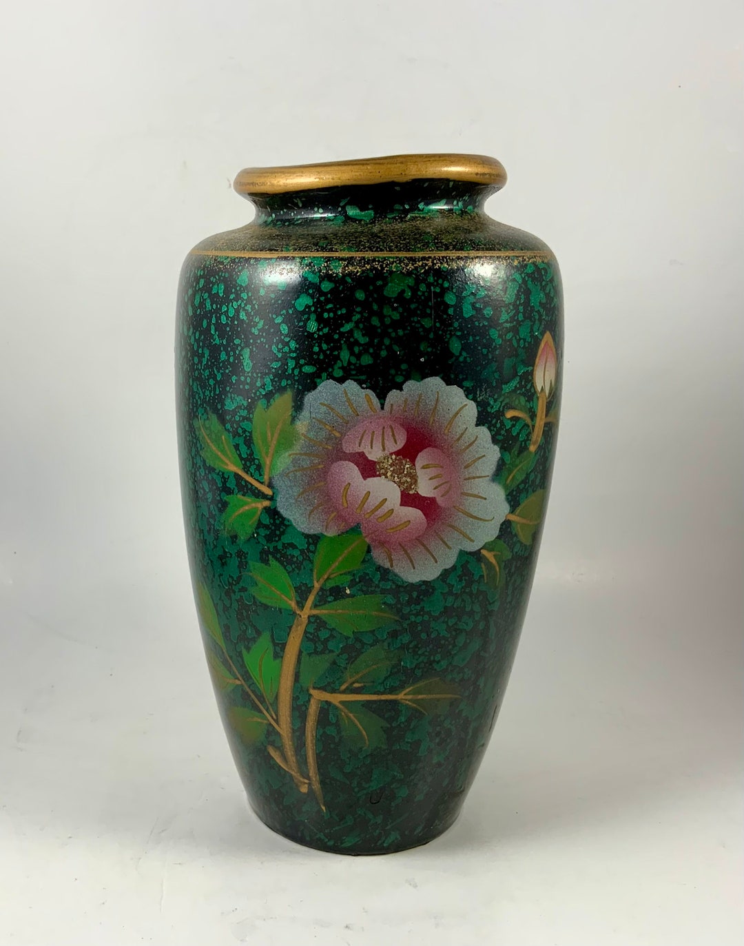 Vintage NORLEANS FLORAL VASE, Cherry Blossom Pattern, Japanese ...