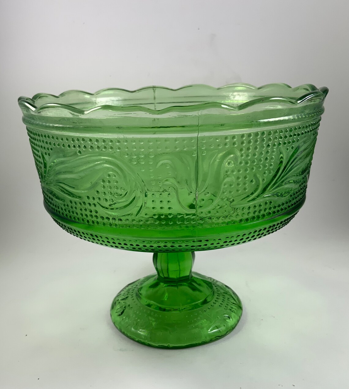 Vintage GREEN FOOTED COMPOTE E. O. Brody Dessert Bowl - Etsy