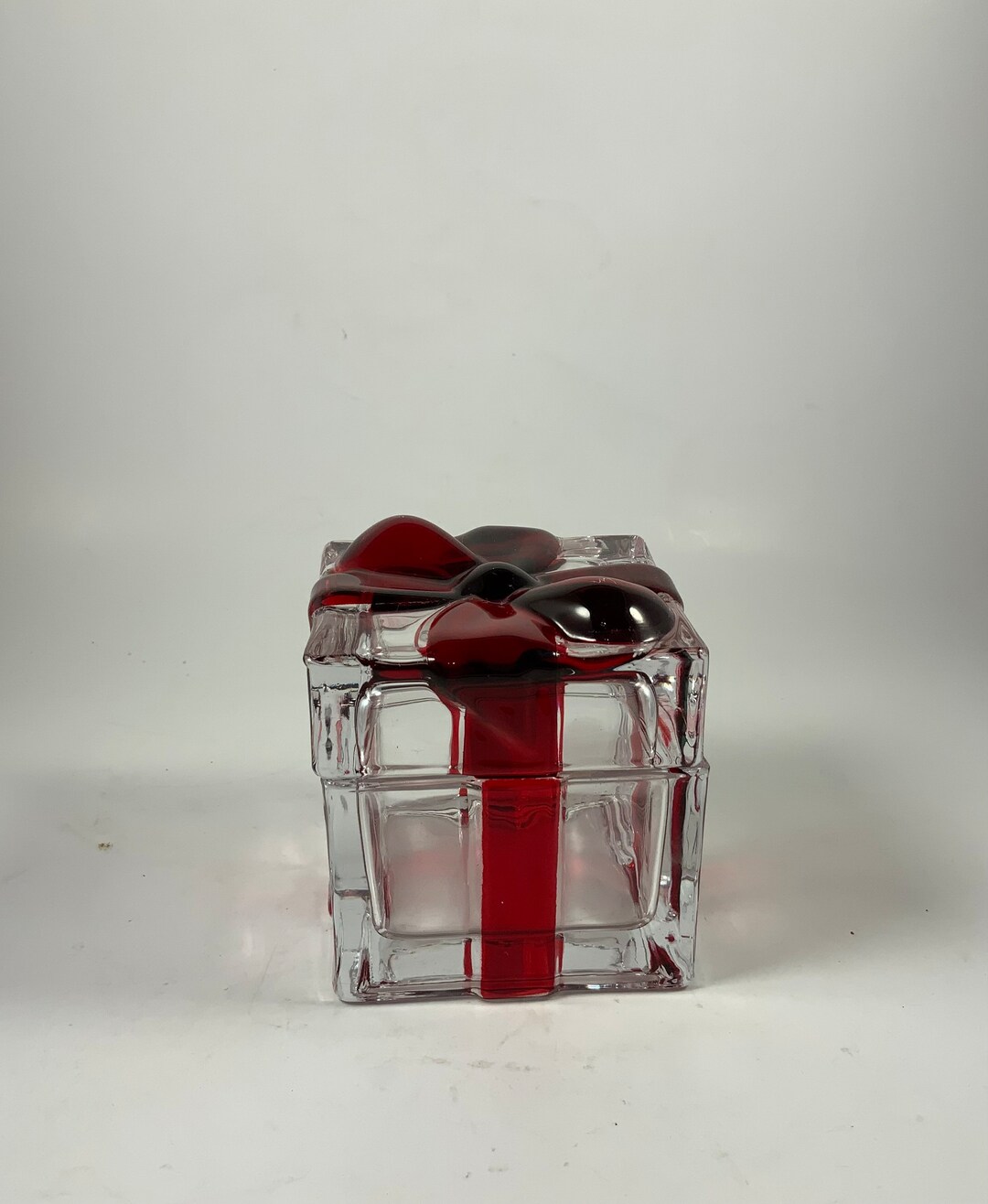 Vintage GODINGER GIFT BOX, Crystal W/ Ruby Red Bow, Present/gift Box ...