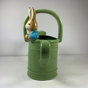 Vintage RABBIT WATERING CAN, Peter Rabbit, Beatrix Potter, Decor ...