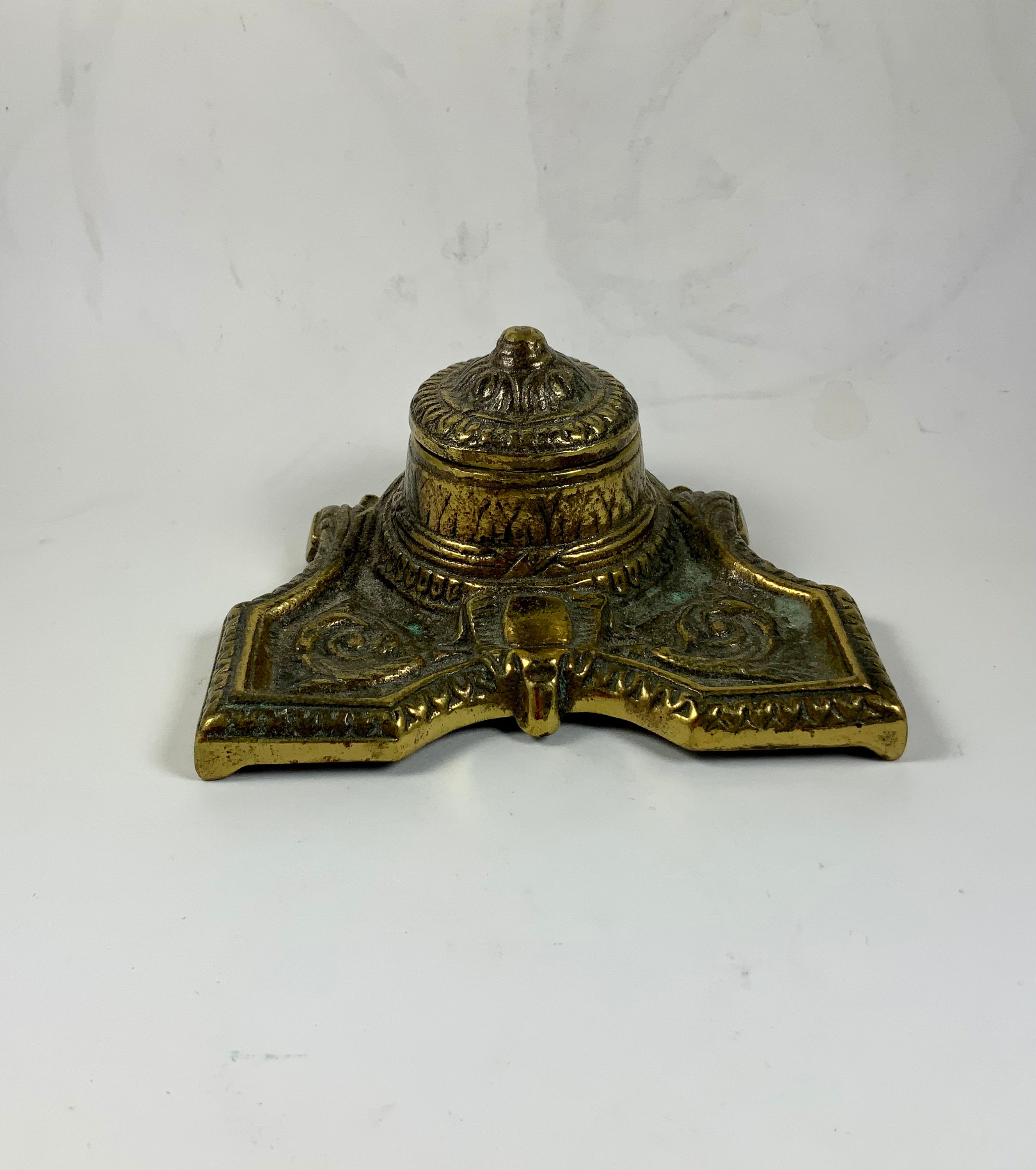 Vintage BRASS INKWELL, Lloyd Pascal & Co., Art Nouveau Style - Etsy