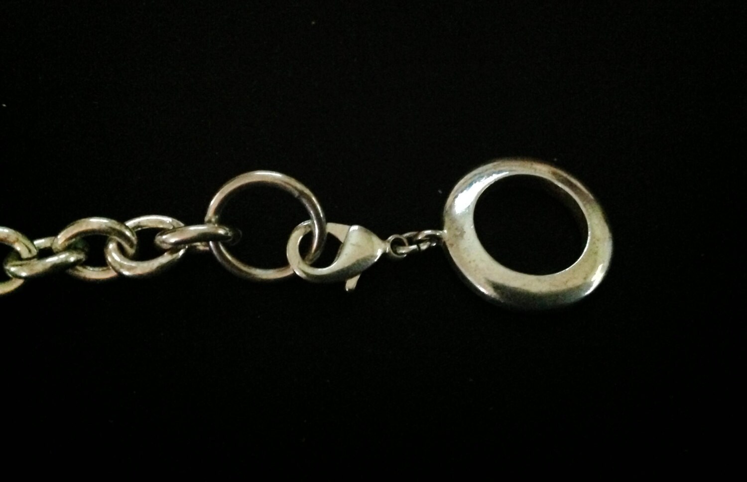 Vintage Rhinestone Circle Charm Bracelet - Etsy