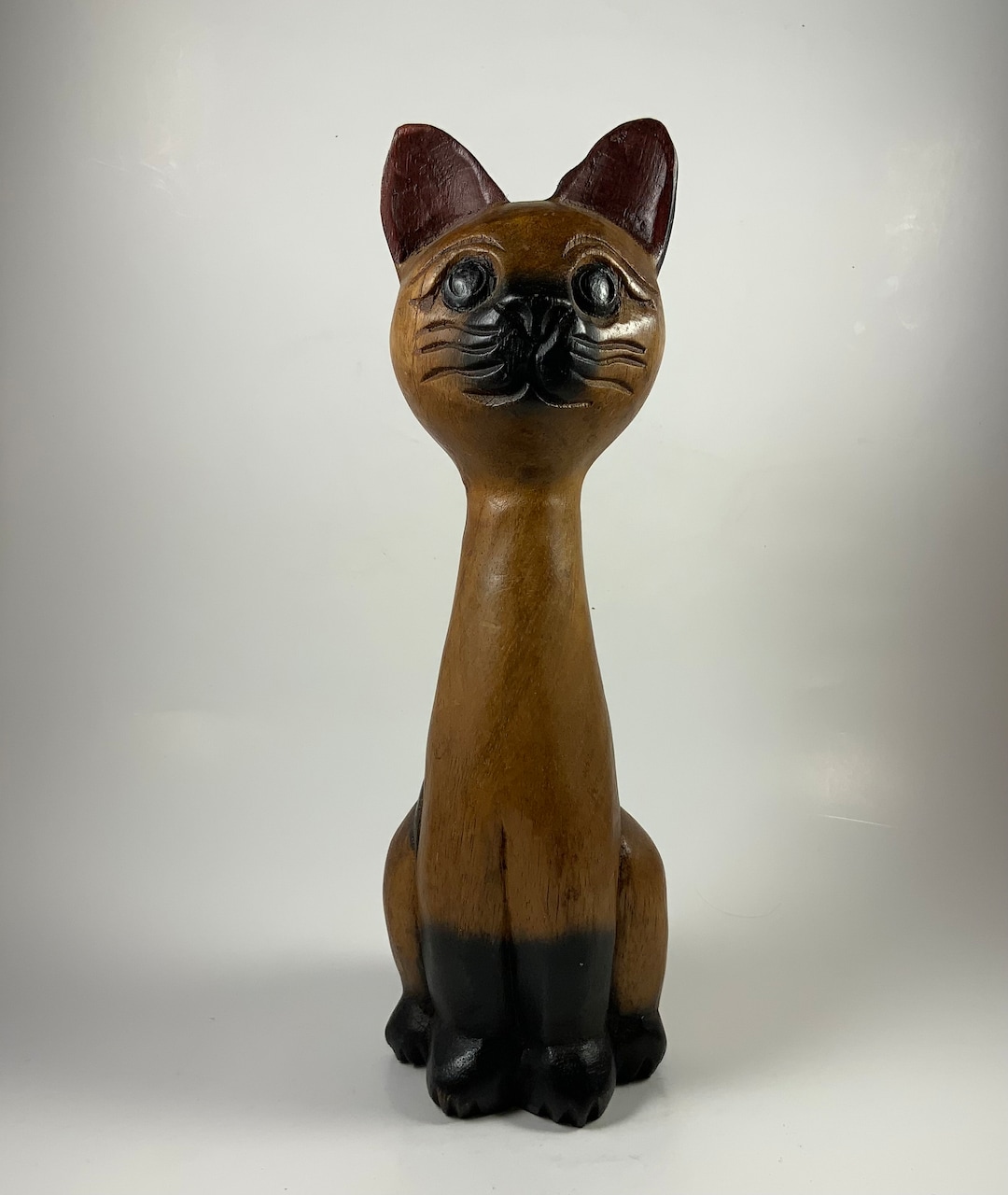 Vintage CARVED WOODEN Cat/kitten, Handcrafted, Decor, Cat Lovers, Folk ...