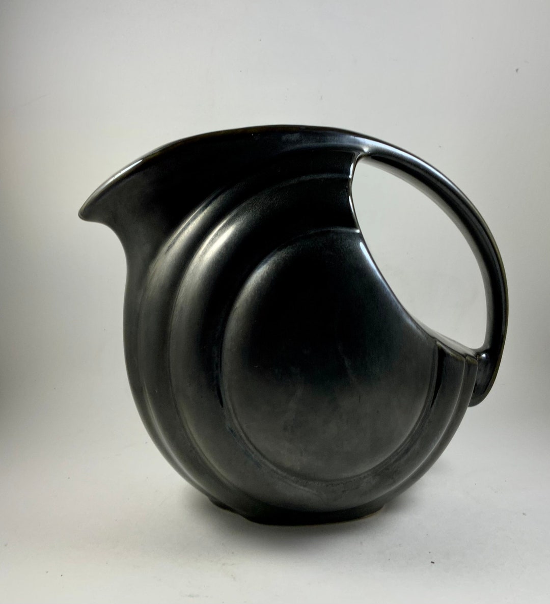Vintage HALL PITCHER/ CARAFE, Black/dark Gray Gun Metal, Rare Color ...