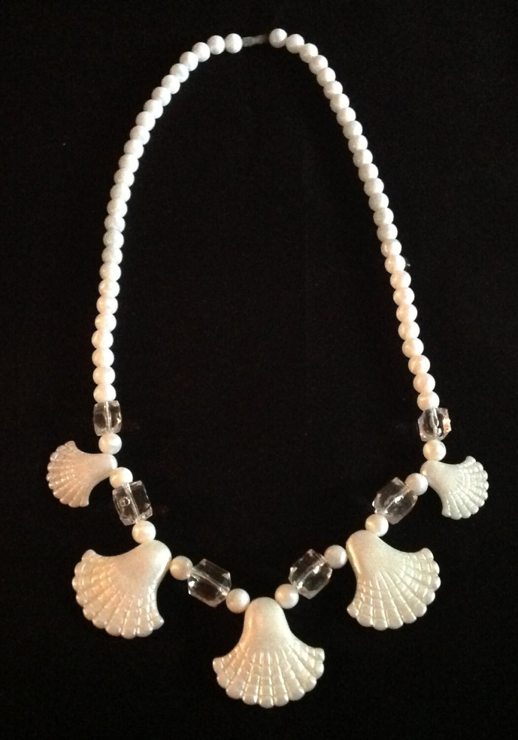 Vintage Mother of Pearl Carved Shell Bead Necklace - Etsy