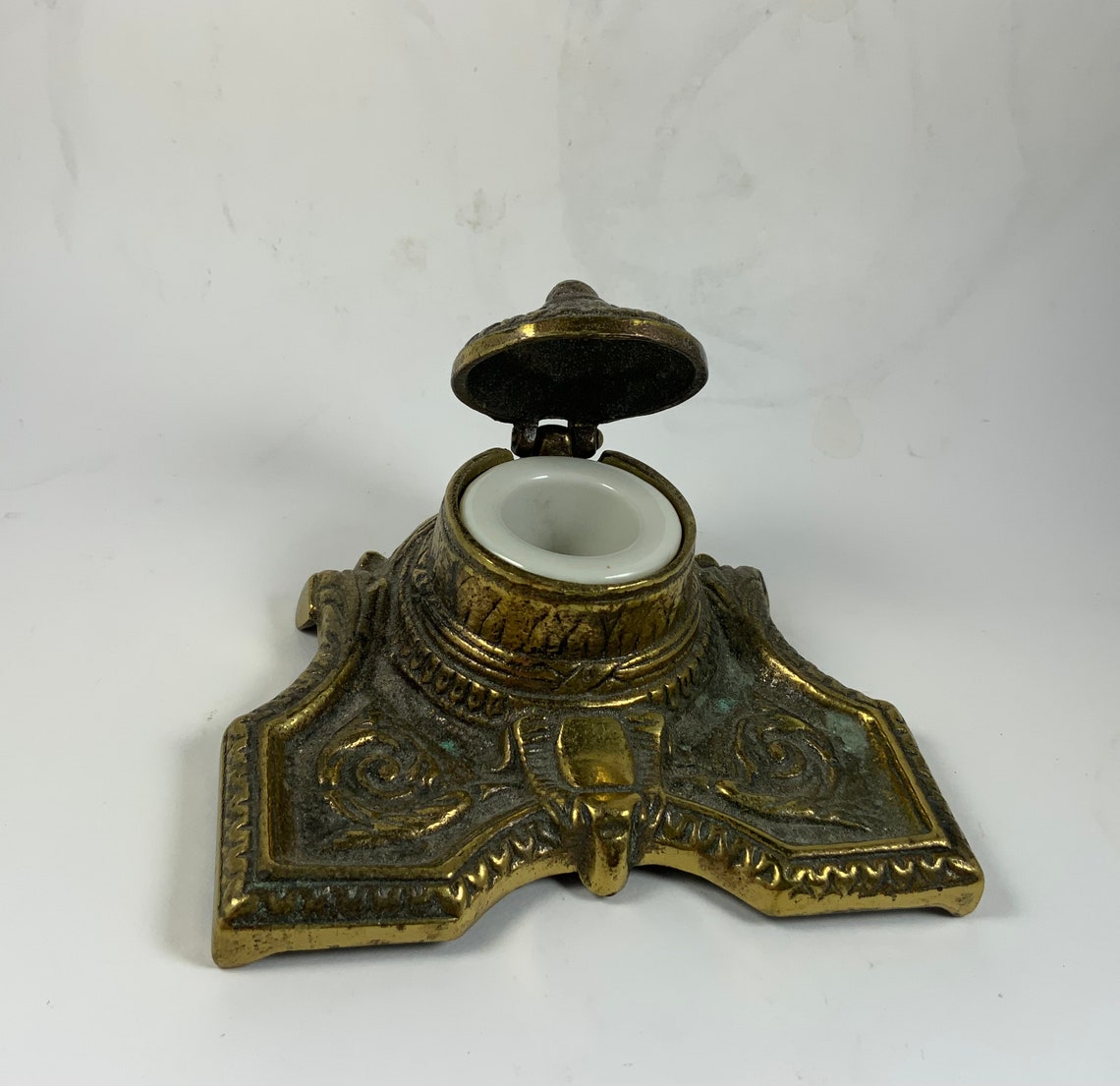 Vintage BRASS INKWELL, Lloyd Pascal & Co., Art Nouveau Style - Etsy
