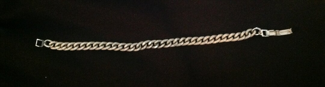 Vintage German Silver Tone Chain Bracelet (signed) - Etsy