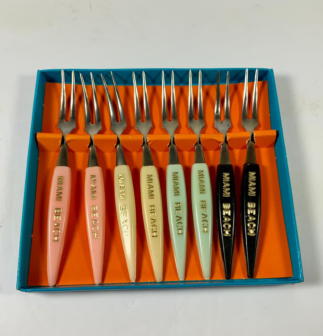 Vintage COCKTAIL FORKS, Miami Beach, Serving, Kitchen, Dining - Etsy