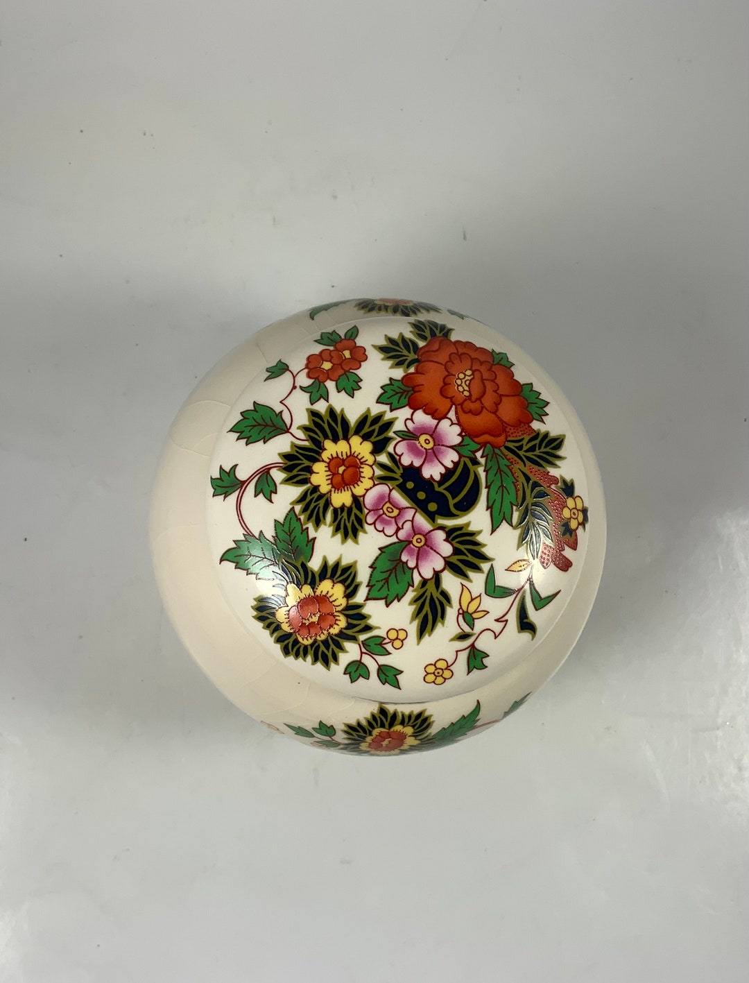 Vintage SADLER GINGER JAR, England, Multicolored Florals, Decor ...
