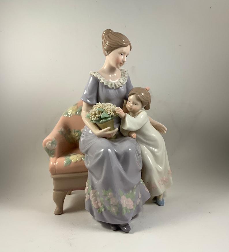 Vintage MOTHER and DAUGHTER FIGURINE Sculpture Statue - Etsy
