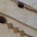 Vintage Brown Cat Eye Double Chain Filigree Necklace - Etsy