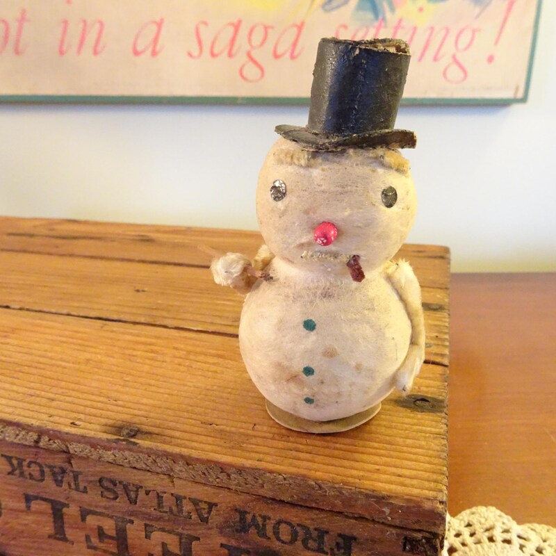 Spun Cotton Snowman - Etsy