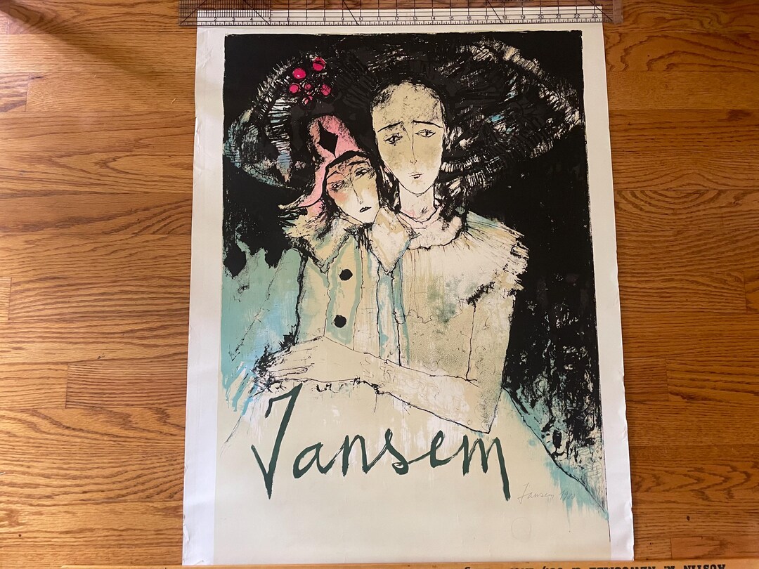 Vintage, Jean Jansem Signed Lithograph/poster- Poupee A Arliquen- Two ...