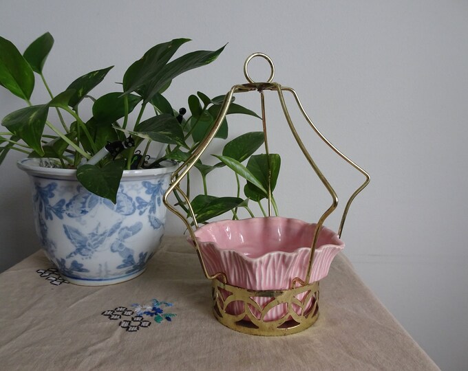 Beautiful, Vintage, Miramar of California Ceramic Planter With Metal ...