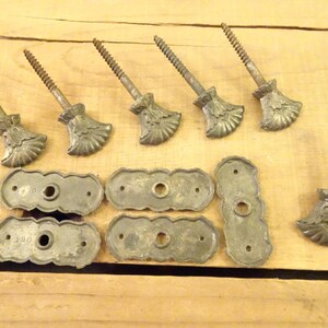 Pretty, Set of 5, Victorian Drawer Handles With Backplates Eastlake ...