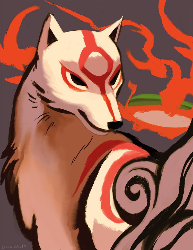 Okami Print | Etsy