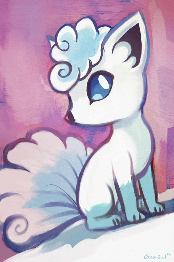 Alolan Vulpix Garchomp Shinx Prints - Etsy