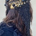 Victorian Jet Black and Gold Headdress by Marci Ann of Turkish Drop - Etsy
