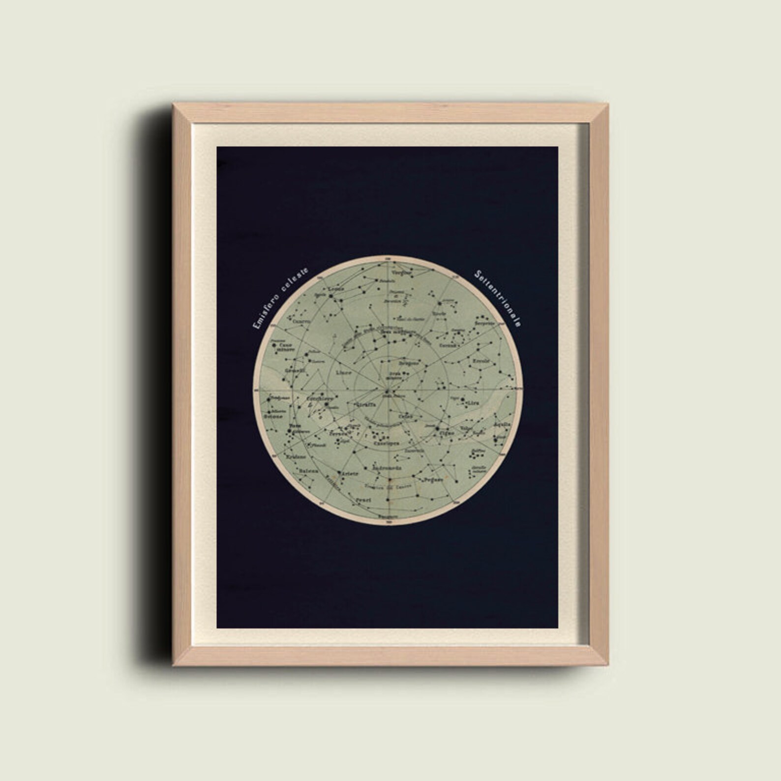 Antique Celestial Sphere Print Astronomy Chart Northern - Etsy