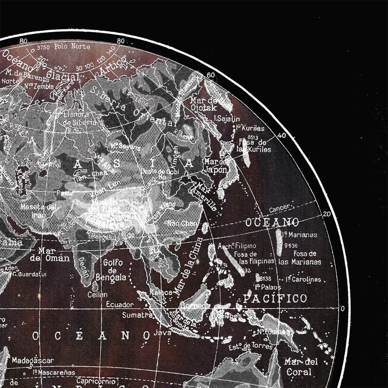 World Map and Stars in the Sky Giclee Fine Art Print Wall - Etsy