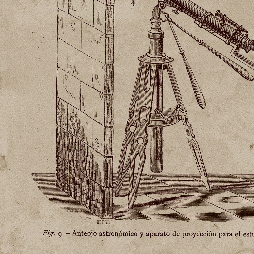 Astronomical Instruments Print, Astronomy, Helioscope, Sun Spots - Etsy