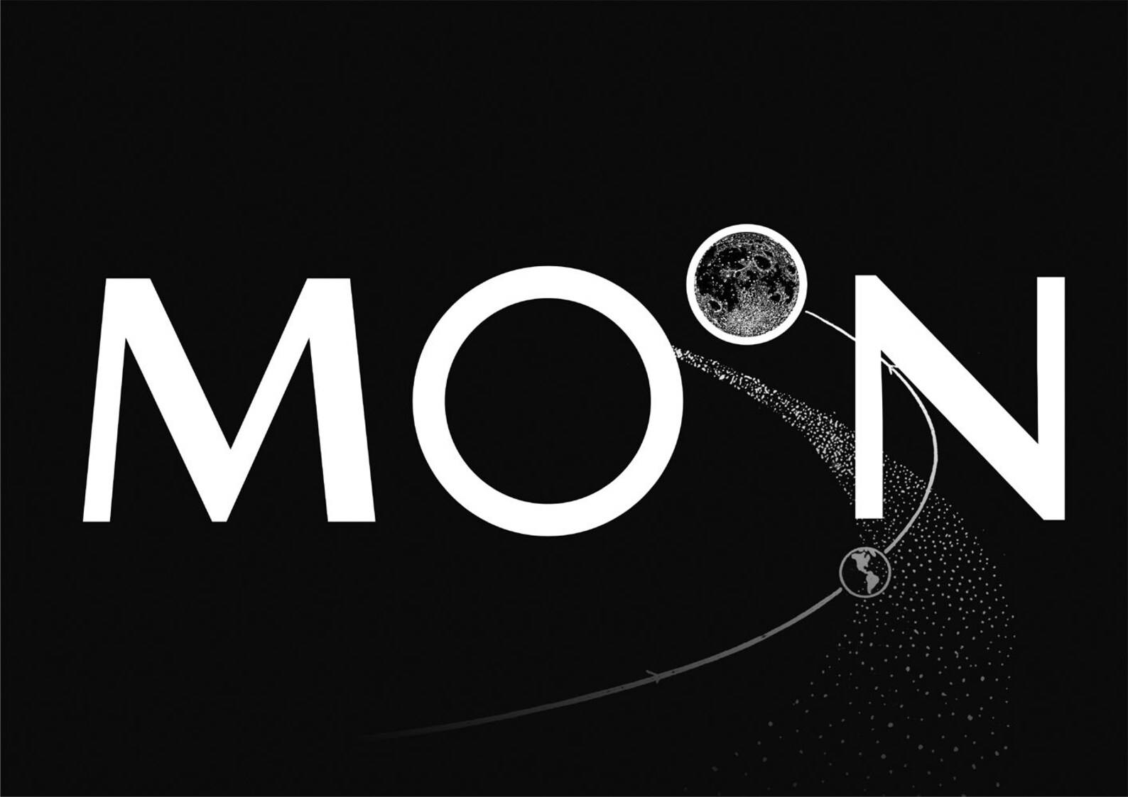 Wall Art Home Decor Moon Typography Wall Decor Art Print Black and ...