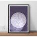 Poster Vintage Two Moons Violet Full Moon Print Image to Frame - Etsy ...