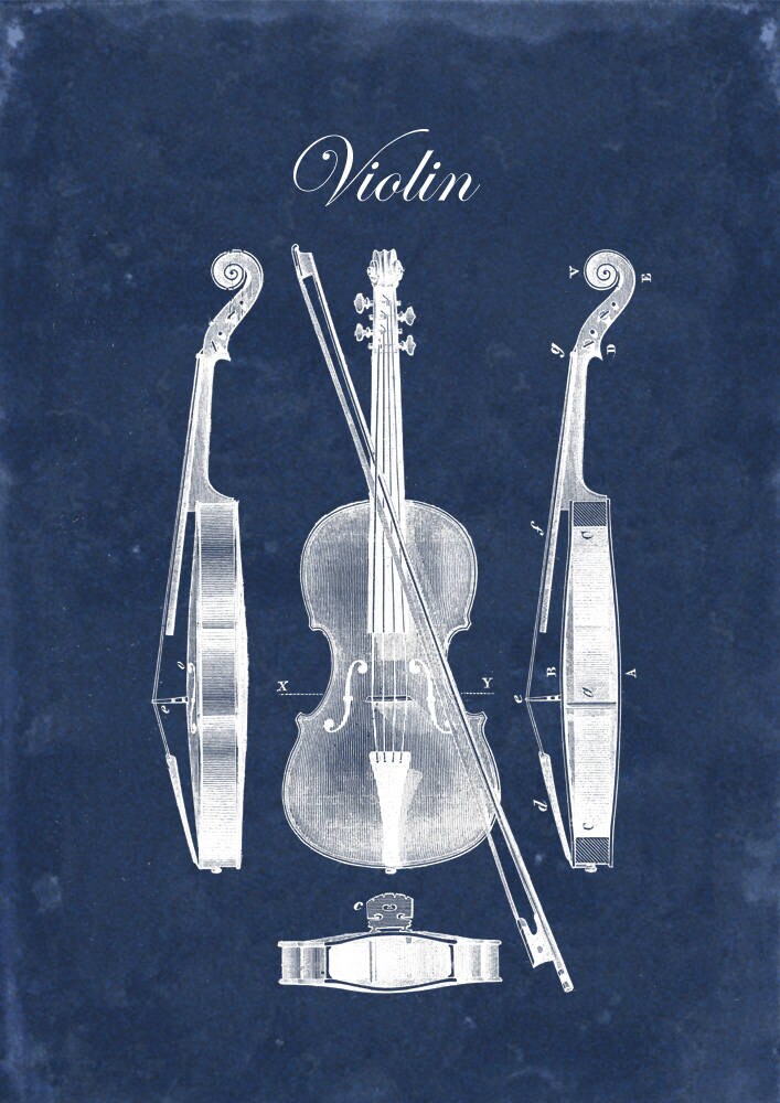 Violin Poster, Violin Art, Orchestra, Violin Wall Art, Classical Music ...