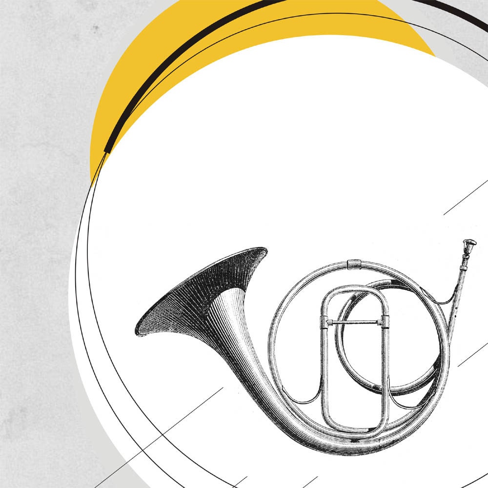 Large Art Print Musical Post Horn - Etsy