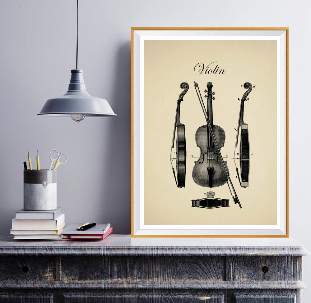 Violin Poster, Violin Art, Orchestra, Violin Wall Art, Classical Music ...