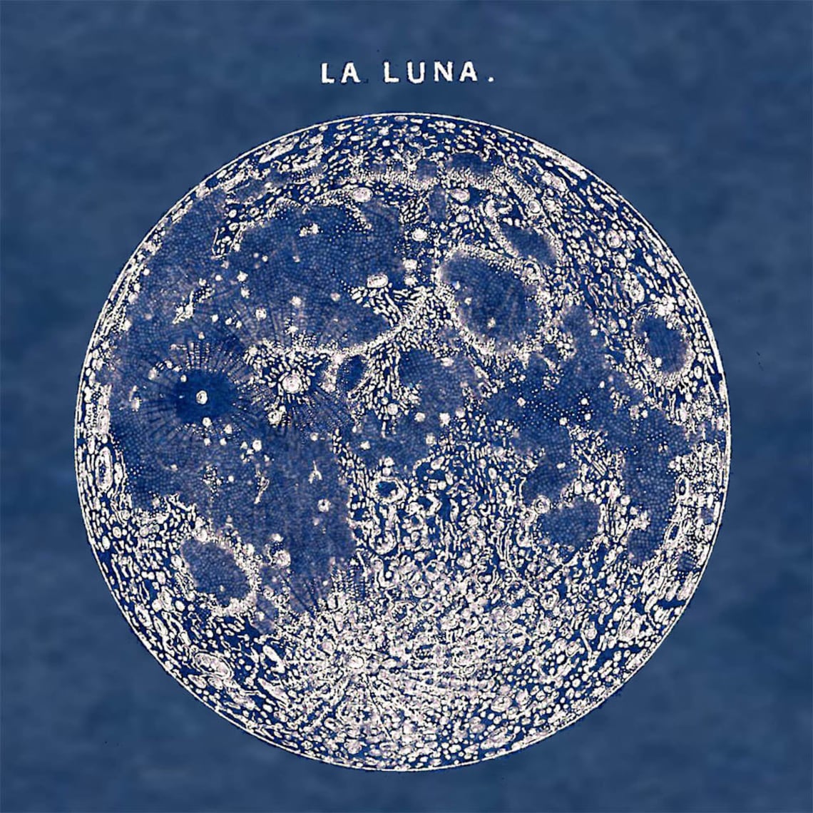 Full Moon Print Poster Vintage Image to Frame - Etsy