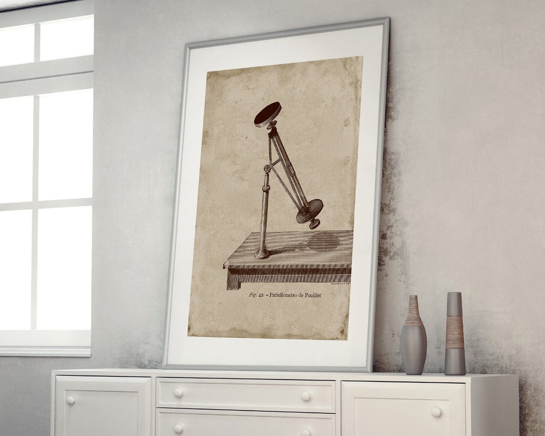 Technical Drawing Astronomical Instrument Print Poster Pyrheliometer ...