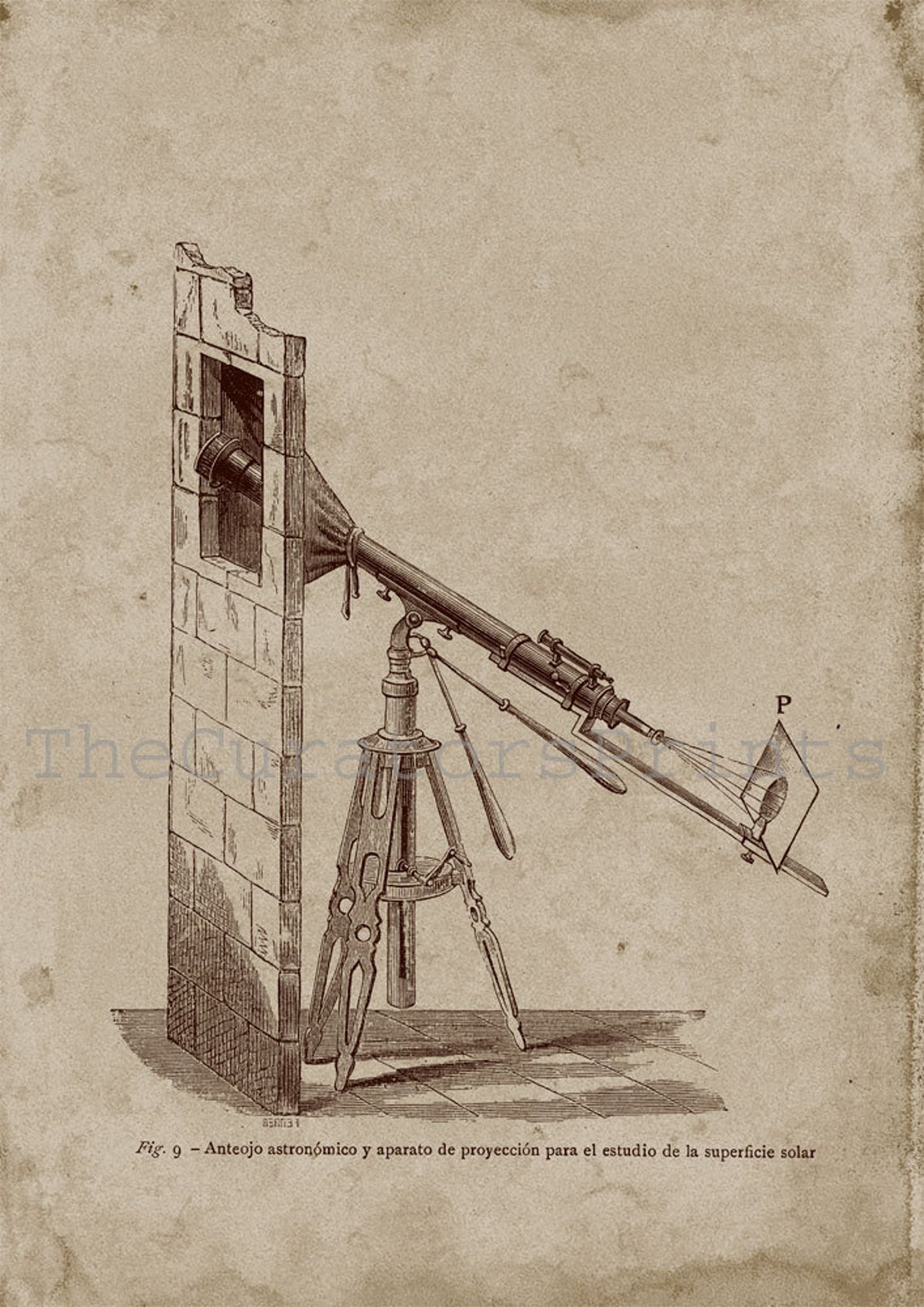 Astronomical Instruments Print, Astronomy, Helioscope, Sun Spots - Etsy