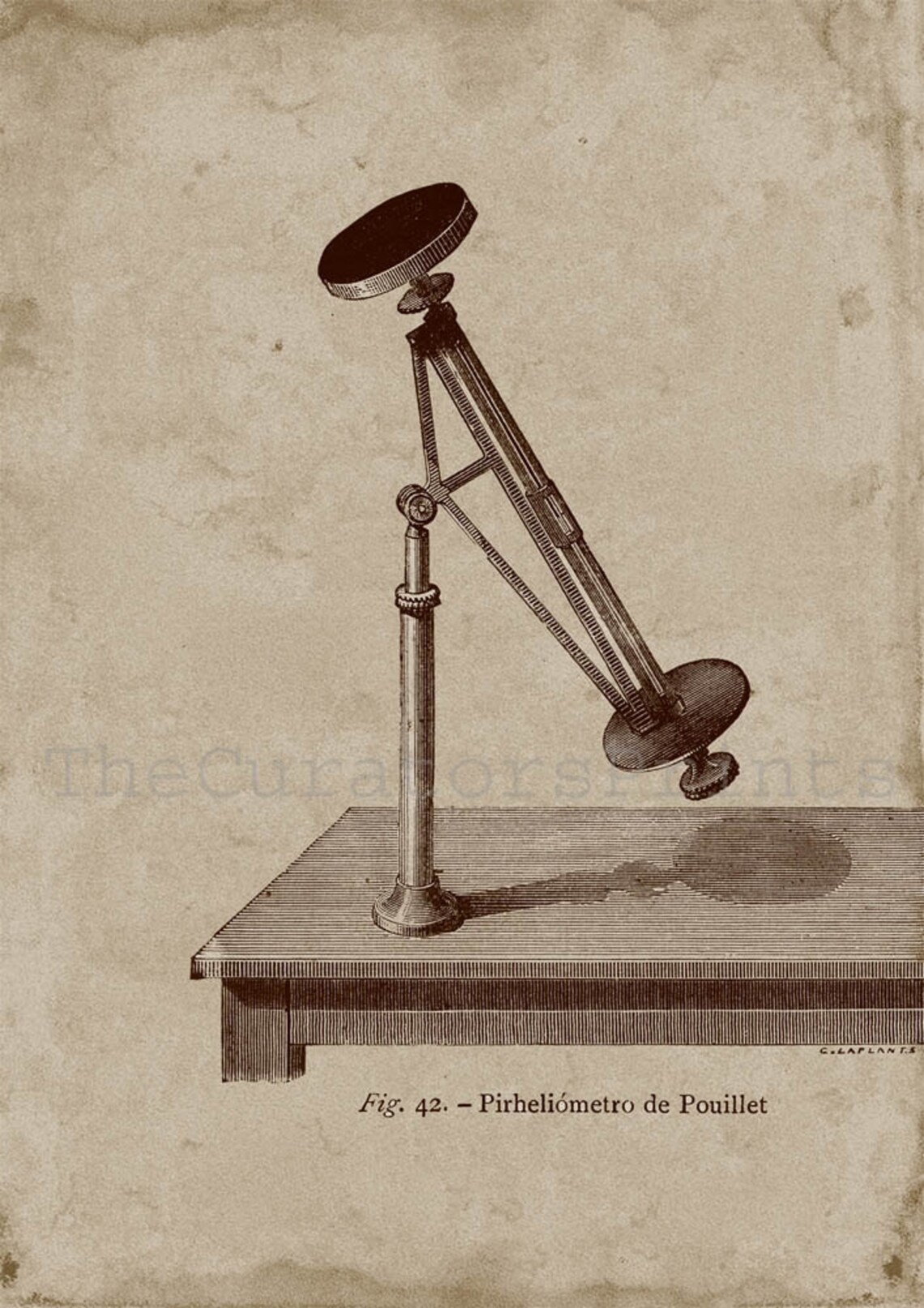 Technical Drawing Astronomical Instrument Print Poster Pyrheliometer ...
