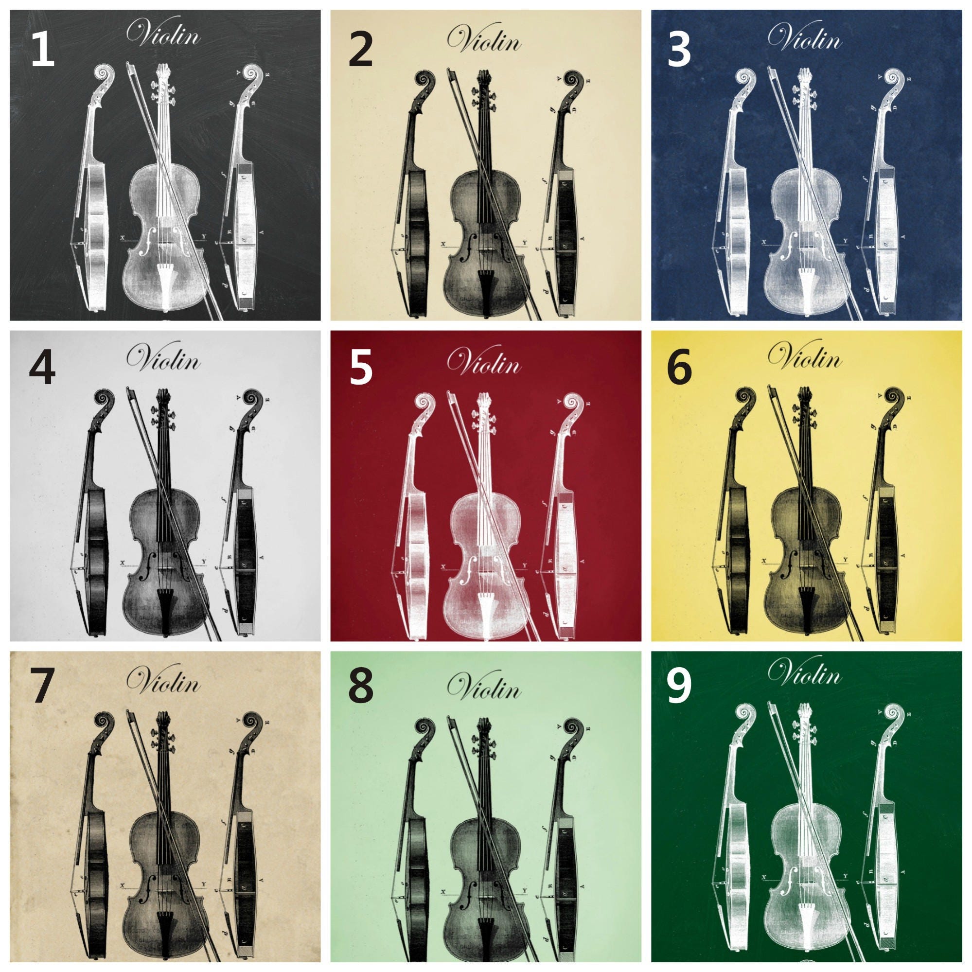 Violin Poster, Violin Art, Orchestra, Violin Wall Art, Classical Music ...