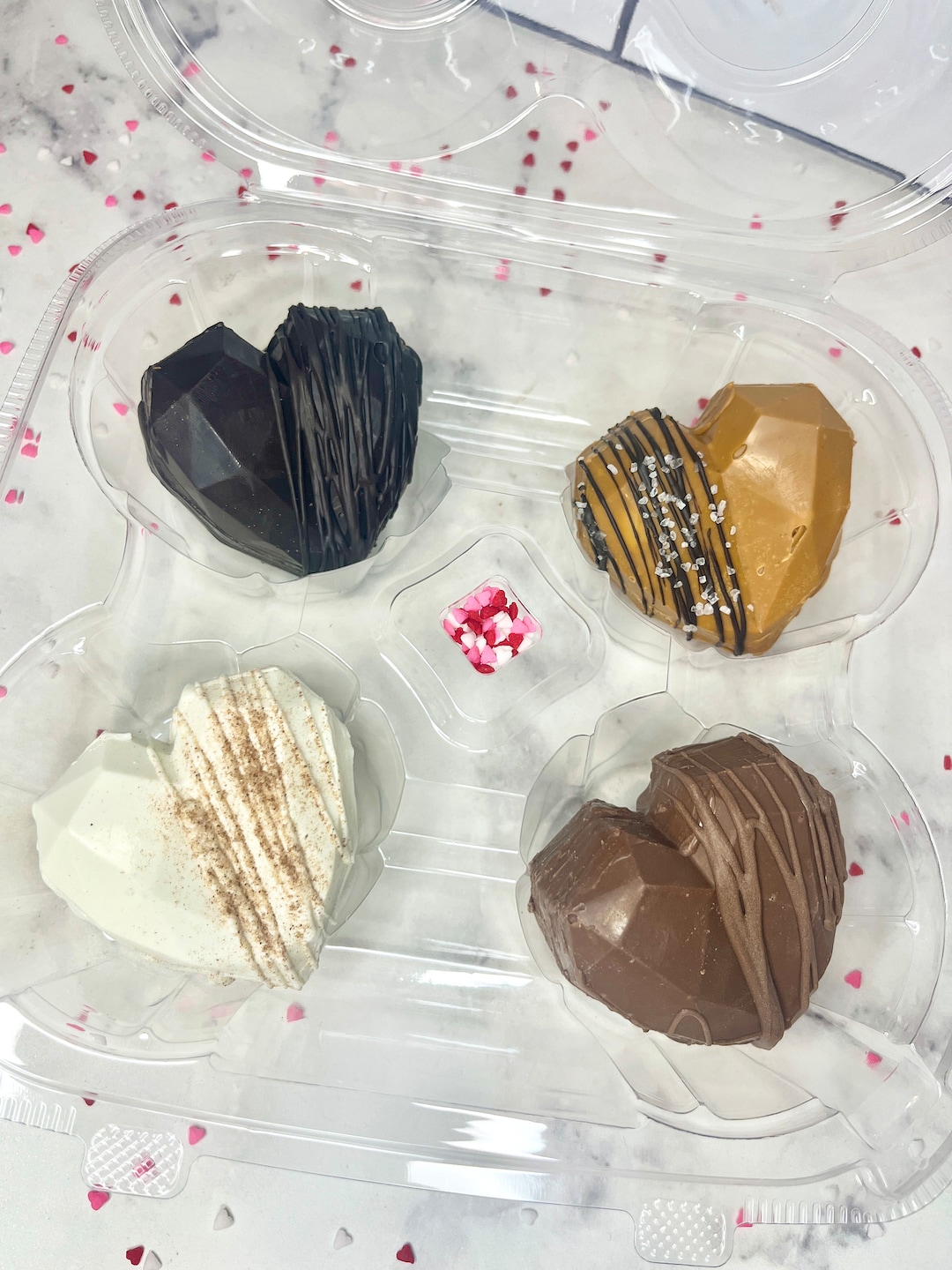 Pick Any 4 Heart Hot Cocoa Bomb Set Hot Chocolate Heart Bomb Gift Set ...
