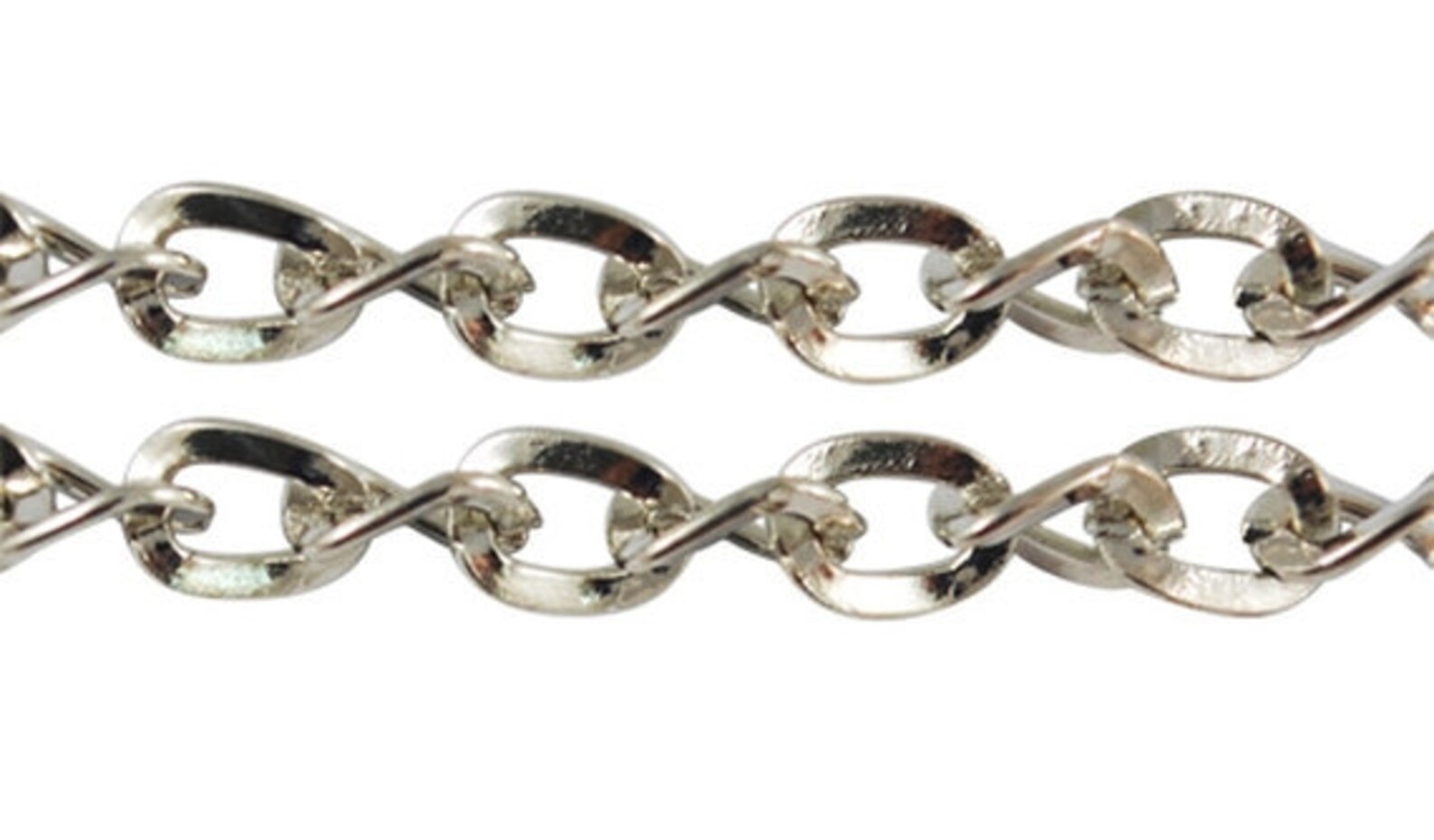 Silver Wide Link Side Twist Fancy Curb Chain - Etsy