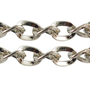 Silver Wide Link Side Twist Fancy Curb Chain - Etsy