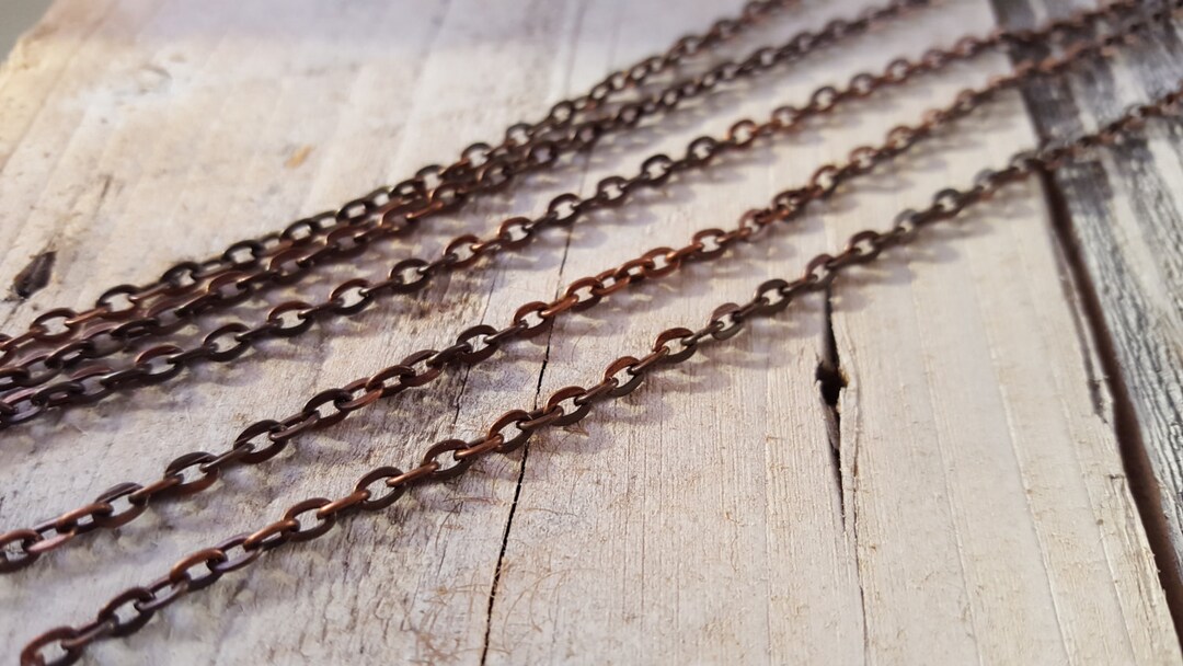 Antique Copper Cross Chain 4mm X 2.7mm - Etsy