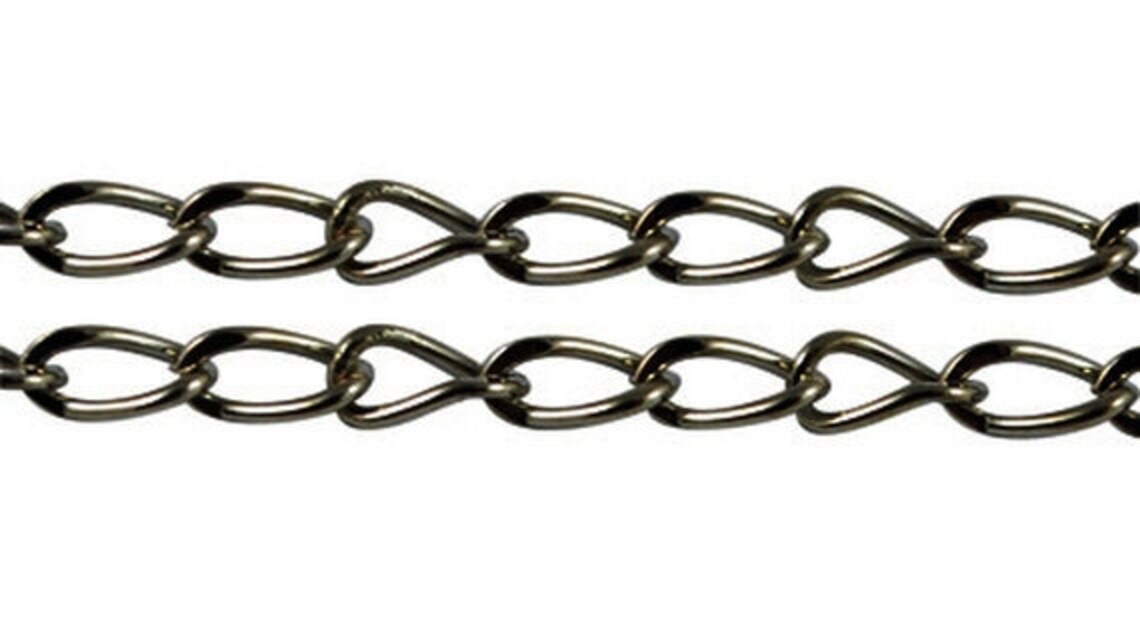 Gunmetal Side Twist Curb Chain 6mm X 3mm | Etsy